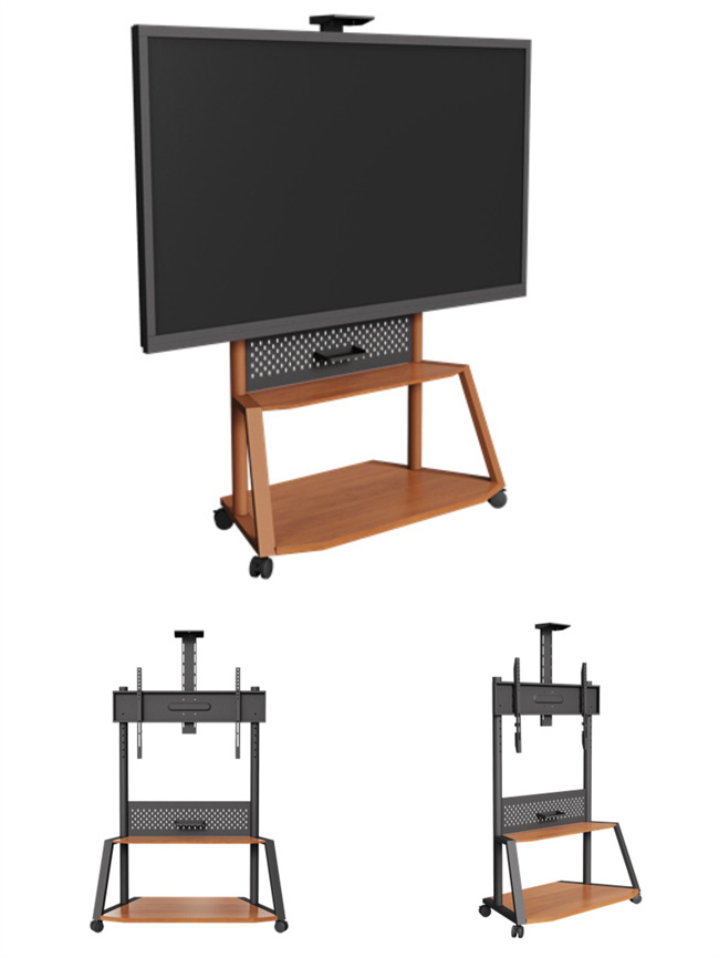 Heavy Duty Mobile TV Cart Tv Stand With Caster Wheels Up To 200 Lbs Capacity 1