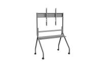 China 49 To 75inches TV Floor Stand Mobile Removable TV Stand Trolley With Locking Wheels for sale
