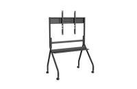 China Capacity 100kg 86inch Mobile TV Cart Rolling TV Stand Vesa 600 X 1080mm for sale