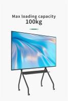 China Capacity 100kg 86inch Mobile TV Cart Rolling TV Stand Vesa 600 X 1080mm for sale