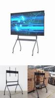 China 100kg Portable TV Stand Wheels Vesa Floor Stand Mounting Pattern 600x1080mm for sale