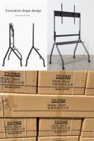China Manual Adjustment TV Floor Stand 86inch Conference TV Cart With 220Lbs Capacity for sale