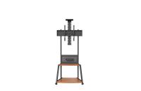 China 200Lbs TV Floor Stand PAD Cart Rolling Tv Cart Stand For Exhibitions Conferences No Tilt Feature for sale