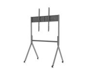 China Adjustable Height LED Flat Screen Cart Mobile Tv Mount For 65