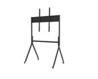 China Adjustable Height LED Flat Screen Cart Mobile Tv Mount For 65