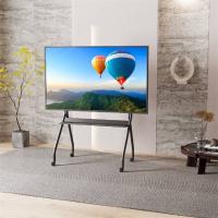 China Black TV Floor Stand 600 X 400 Flat Screen Cart Fits Flat Panel TV Up To 143Lbs for sale
