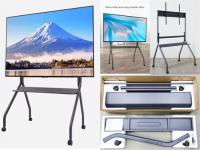 China Black TV Floor Stand 600 X 400 Flat Screen Cart Fits Flat Panel TV Up To 143Lbs for sale