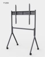 China 120in Steel Mobile TV Cart Rolling Tv Console RoHS With Locking Wheels Assembly for sale