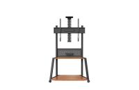 China VESA 600 X 1000mm Flat TV Floor Stand Mobile Television Stand With Locking Caster Wheels for sale