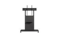 China 110lbs Swivel Floor TV Stand Vesa 800 X 1000mm Metal Tv Stand With Wheels for sale