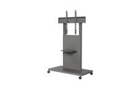China 110lbs Swivel Floor TV Stand Vesa 800 X 1000mm Metal Tv Stand With Wheels for sale