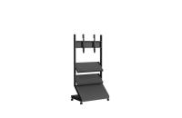 China Shelves Management Rolling TV Stand With Locking Casters 60kg Capacity Portable TV Mount Stand for sale