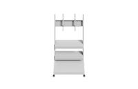 China Shelves Management Rolling TV Stand With Locking Casters 60kg Capacity Portable TV Mount Stand for sale