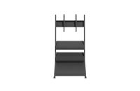 China AD750 Black Television Floor Stand TV Floor Stand 75 Inch Adjustable Height With Locking Casters, for sale