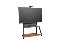 China Office Mobile TV Cart 330Lbs Outdoor Tv Cart With 2 Shelves Caster Wheels for sale