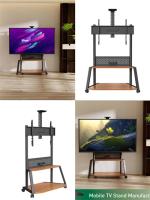 China Mobile TV Monitor Floor Stand 75in - 110in Flat Panel Rolling Tv Stand With Mount for sale