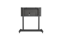 China Heavy Duty Height Adjustable Steel TV Trolley Stand Vesa 600 X 900Mm for sale