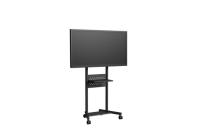 China High Smooth Mobility TV Mobile Cart 65in - 86In 90kgs Tv Stand With Wheels And Shelves for sale