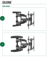 China Heavy Duty TV Wall Mount Floating TV Unit Cable Management For 40 To 86 Inches LCD TVs for sale