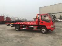 China 5 Ton Flatbed Tow Truck One Carry Two Road Wrecker Foton 4x2 Diesel for sale
