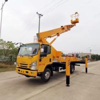 China 16m High Altitude Working Vehicle Telescopic Aerial Platform Truck 200kg Load 360 Rotation for sale