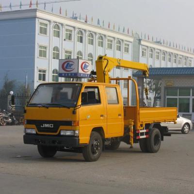 China JMC JAC 2 Ton Truck Mounted Crane Double Cabin 4x2 Diesel 116HP Telescopic Boom for sale