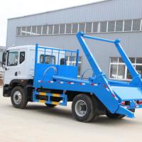 China 10cbm Dongfeng Swing Arm Garbage Truck 160HP Euro III Refuse Collection Vehicle for sale