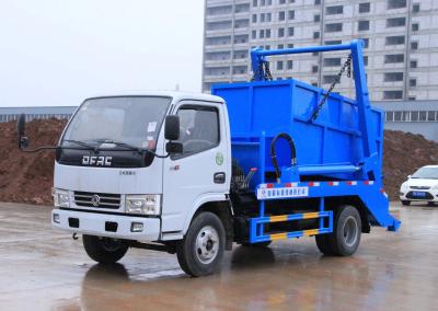 China Dongfeng 6cbm Swing Arm Garbage Truck 4X2 Refuse Collection Vehicle 120HP for sale
