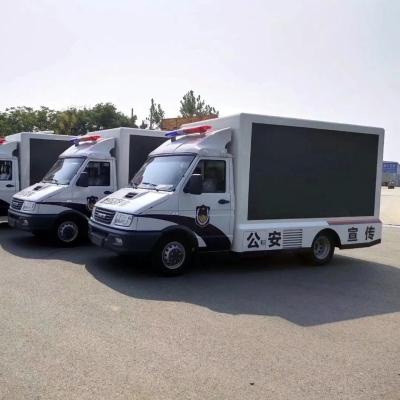 China Full Color LED Billboard Truck Three Sides Screen P6 P5 P4 Mobile Outdoor Advertising Truck for sale