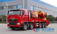 China HOWO Heavy Duty 100 Ton Truck Mounted Crane 10x4 Chassis 380HP Lorry Crane for sale