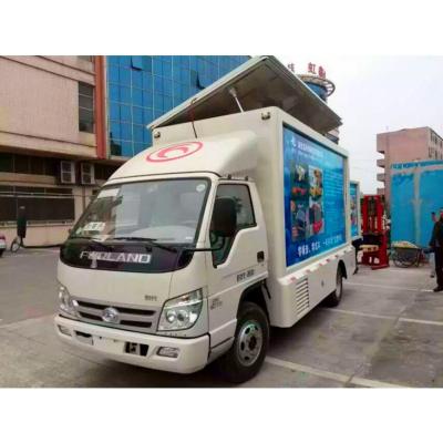 China Foton 4X2 LED Screen Truck P5 P6 Mobile Advertising Display Trailer 5995x2025x2990mm for sale