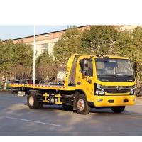 China Dongfeng 4 Ton Rollback Tow Truck with Crane Flatbed Wrecker Wheel Lift Carrier for sale
