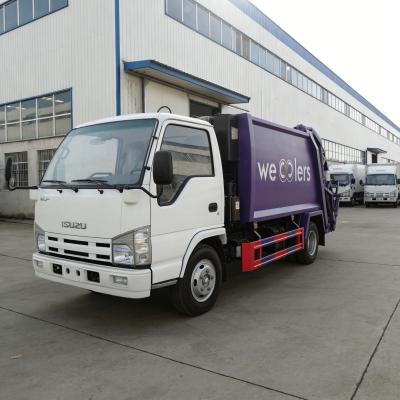 China Diesel Mini Rear Loader Garbage Truck 5cbm Refuse Collector 98HP Euro 4 for sale