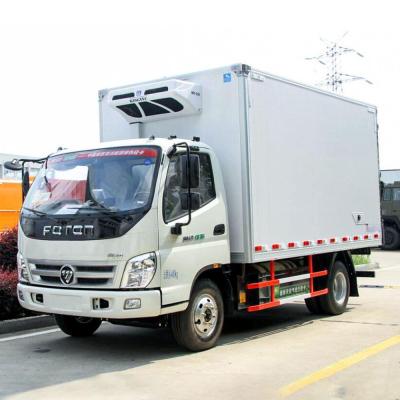 China Foton 130HP 4x2 2 Ton Refrigerated Truck with Carrier Cooler for Meat Fish Transport for sale
