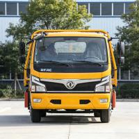 China DFAC 6 Wheels Flatbed Wrecker Tow Truck 4 Ton Capacity with Crane for sale