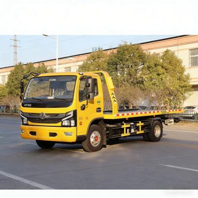 China Dongfeng 4 Ton Rollback Tow Truck with Crane Flatbed Wrecker Wheel Lift Carrier for sale