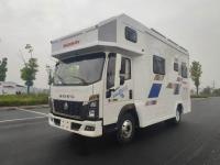 China Compact Campervan Truck 4 Passenger 2.5T Diesel RV with 400W Solar Panel for sale