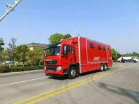China Sinotruk HOWO 4x2 Logistics Camping Van Dual Slide Outs 10-32 Person Capacity for sale