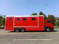 China Sinotruk HOWO 4x2 Logistics Camping Van Dual Slide Outs 10-32 Person Capacity for sale
