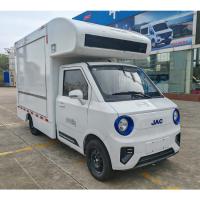 China Electric Refrigerated Van Truck for Frozen Fish Meat and Fresh Vegetables Transport for sale