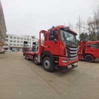 China 4x2 Diesel Flatbed Truck for Excavator Loader Transport 10 Ton Capacity for sale