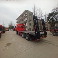 China 4x2 Diesel Flatbed Truck for Excavator Loader Transport 10 Ton Capacity for sale