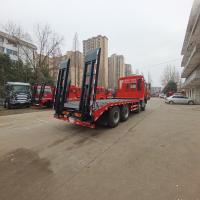 China 4x2 Diesel Flatbed Truck for Excavator Loader Transport 10 Ton Capacity for sale