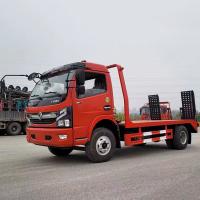 China 4x2 Diesel Flatbed Truck for Excavator Loader Transport 10 Ton Capacity for sale