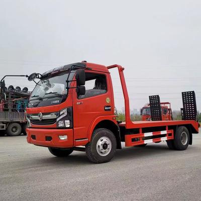China 4x2 Diesel Flatbed Truck for Excavator Loader Transport 10 Ton Capacity for sale