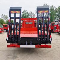 China 4x2 Diesel Flatbed Truck for Excavator Loader Transport 10 Ton Capacity for sale
