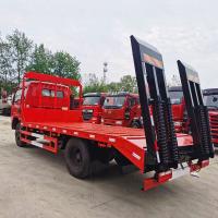 China 4x2 Diesel Flatbed Truck for Excavator Loader Transport 10 Ton Capacity for sale