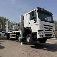 China Customized 8x4 Flatbed Diesel Truck for Transporting Construction Machinery Loaders Excavators for sale