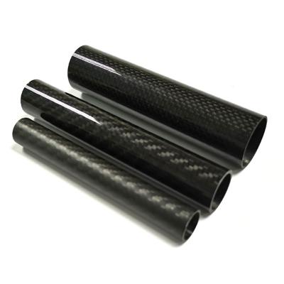 China Round Modular Carbon Fiber Tube 3K Twill 0.5mm - 20mm for sale