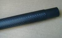 China Black 3 k plain light twill Carbon Fiber Telescopic Pole / Telescoping Tubes for sale